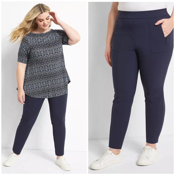 Lane Bryant | Pants & Jumpsuits | New 8 Lane Bryant Navy Blue Plus Size ...